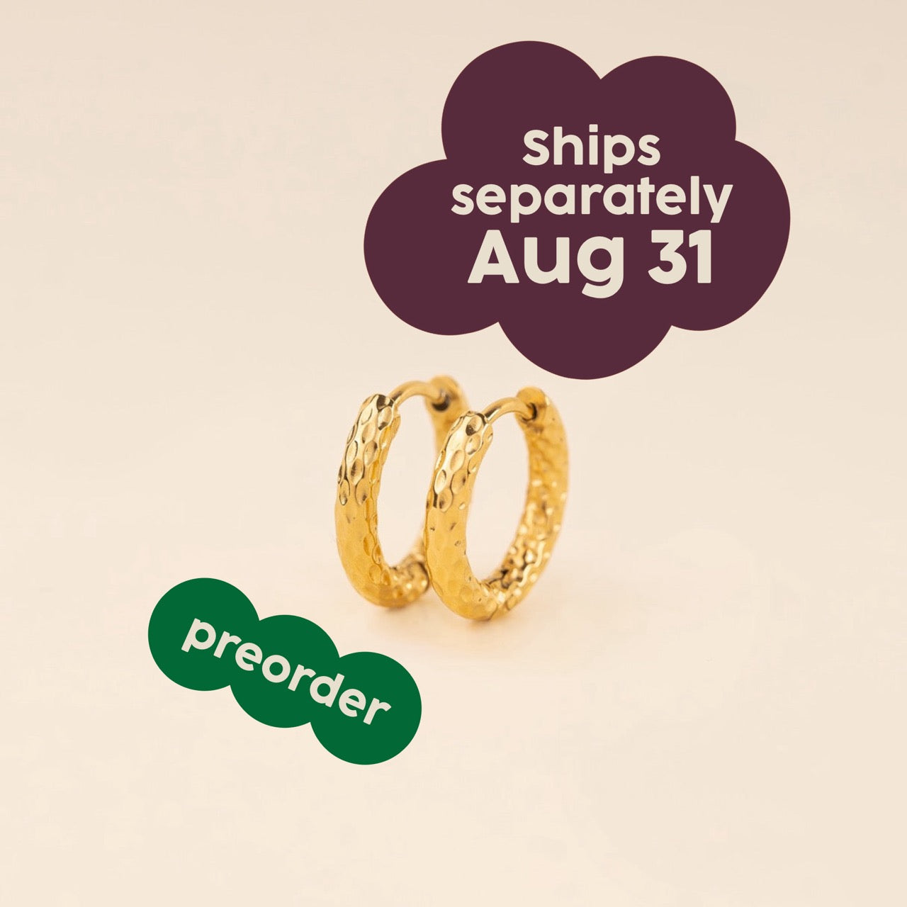 Hammered Rounded Huggie Hoop Earrings – Oh Clementine