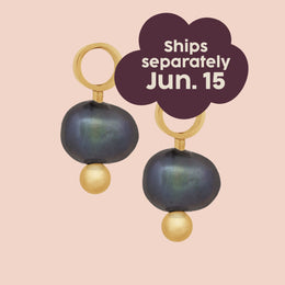 Natural Pearl Huggie Hoop Charms – Oh Clementine