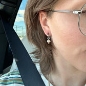 Natural Pearl Huggie Hoop Charms – Oh Clementine