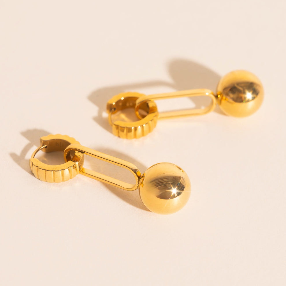 Ball Drop Chunky Huggie Hoop Charms – Oh Clementine